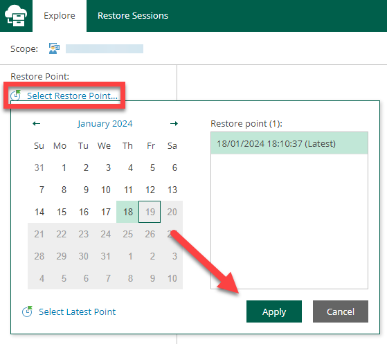 Using the Veeam Backup for Microsoft 365 Restore Portal
