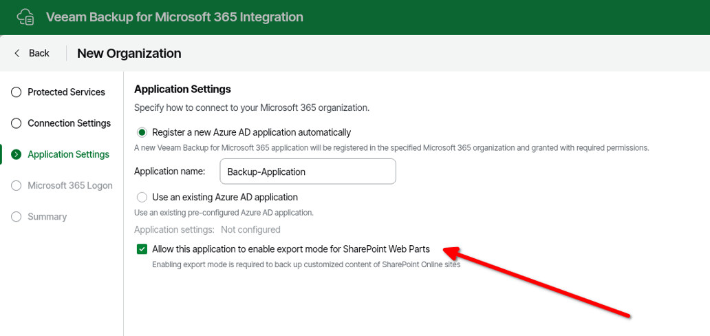 Connect Veeam Backup for M365 to M365 Organization